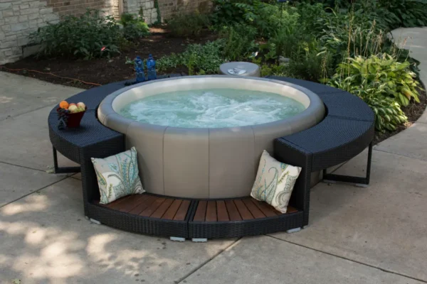 Softub 220 Surround – Boca Rattan Cabinet & Steps